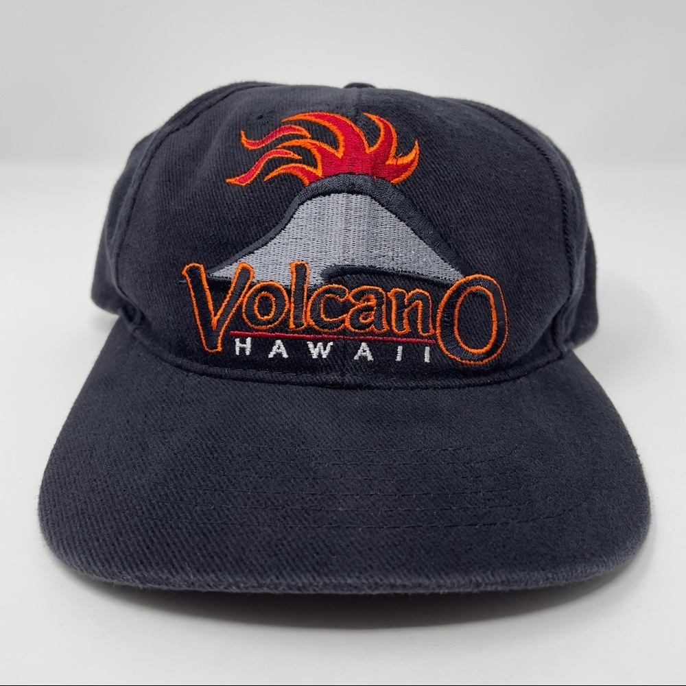 Vintage 90s Volcano Eruption Hawaii Flames Snapback H… - Gem